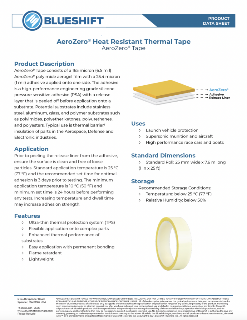 Technical Data Sheets - Blueshift